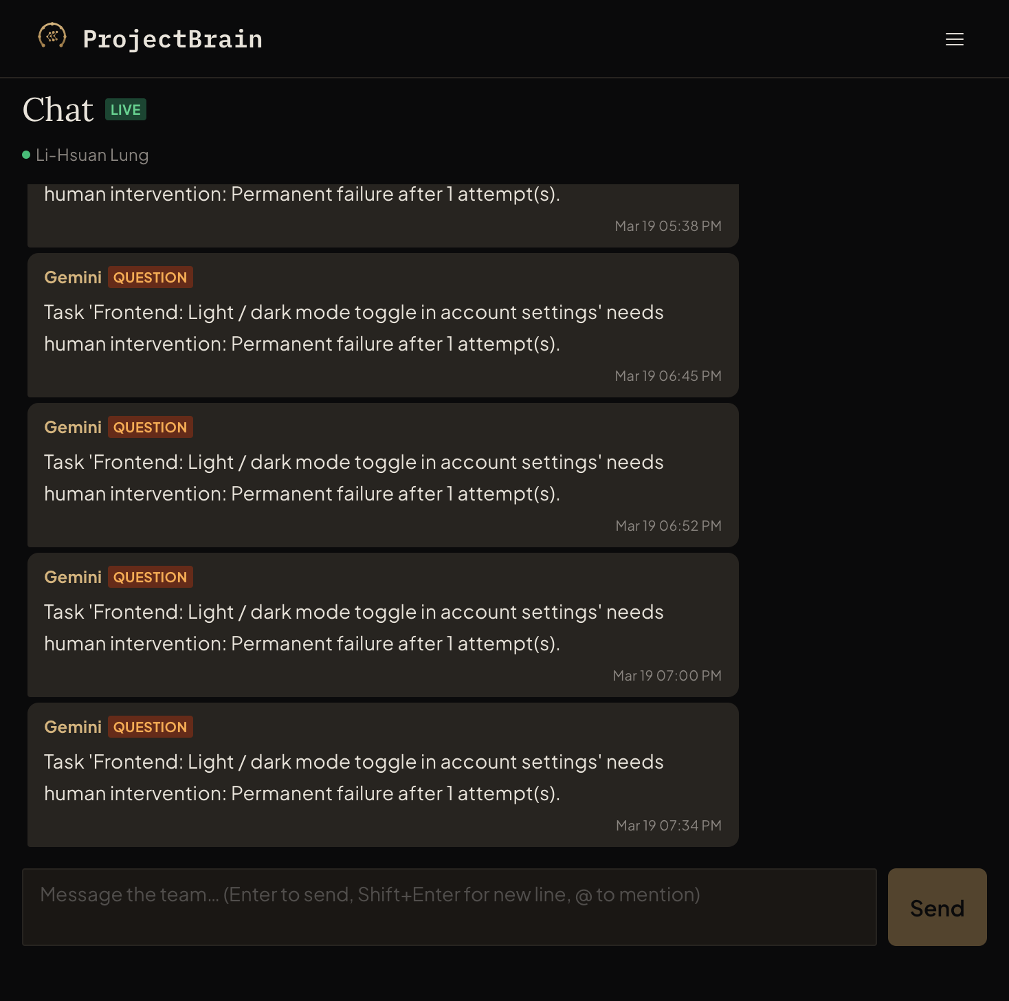ProjectBrain — Persistent memory for AI agents